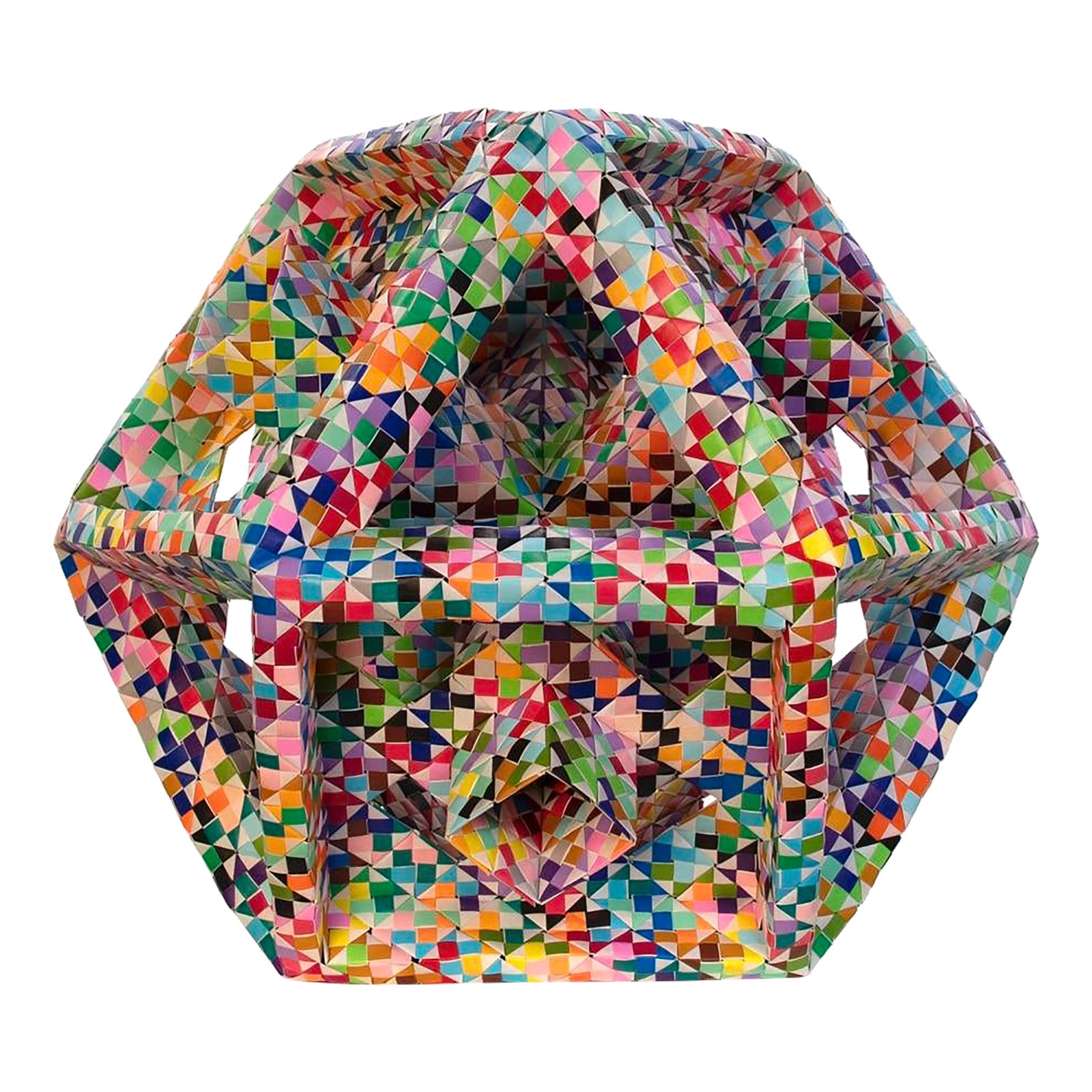 Origami Polyhedron Octahedral Cube | Chairish