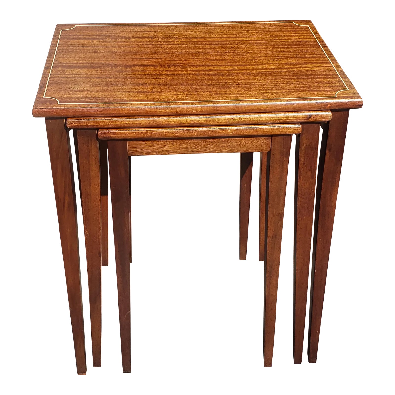 1950s Brandt Fine Furniture Refinished Genuine Mahogany Nesting Tables ...
