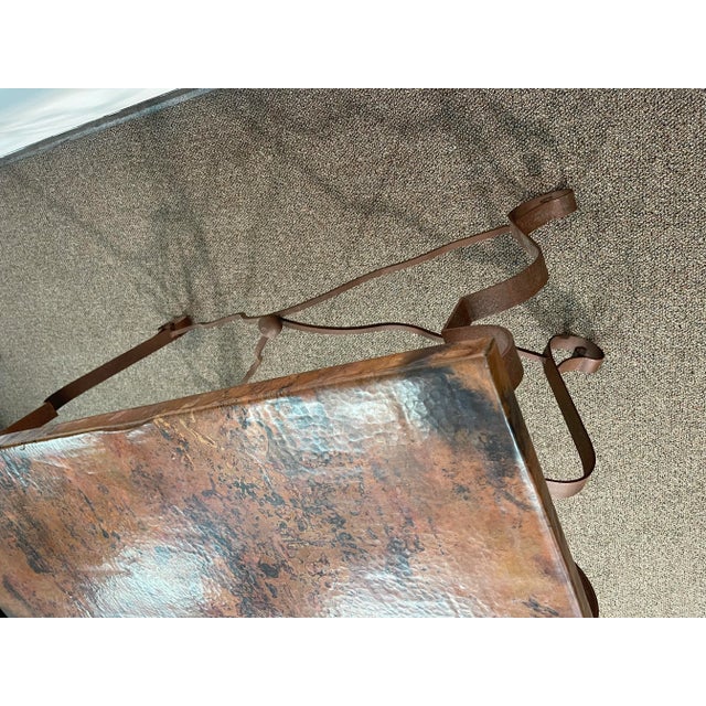 Late 20th Century Copper Top Console Table | Chairish
