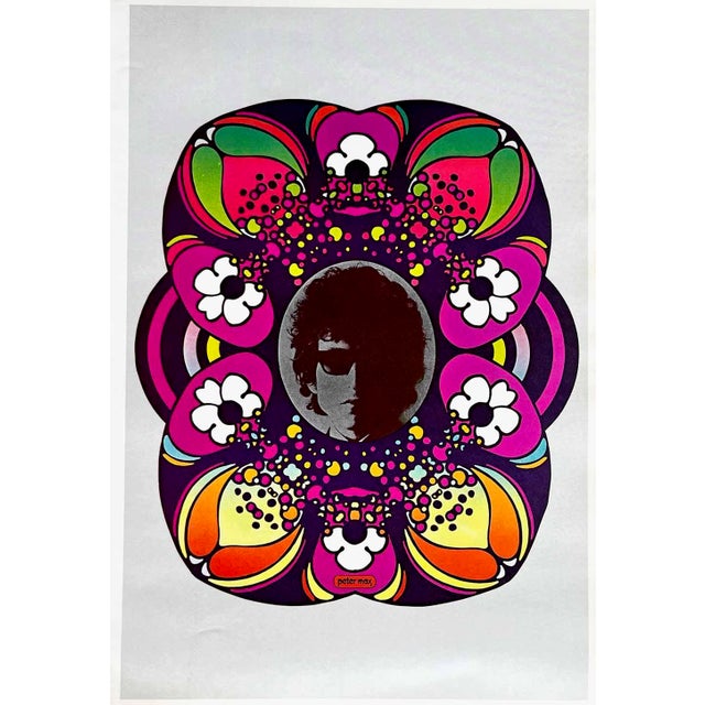 1970 Peter Max Pop Art Poster 5 Bob Dylan | Chairish