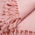 Contemporary Bellani Merino Sofa Throw Blanket, Solid Pink Fringe ...