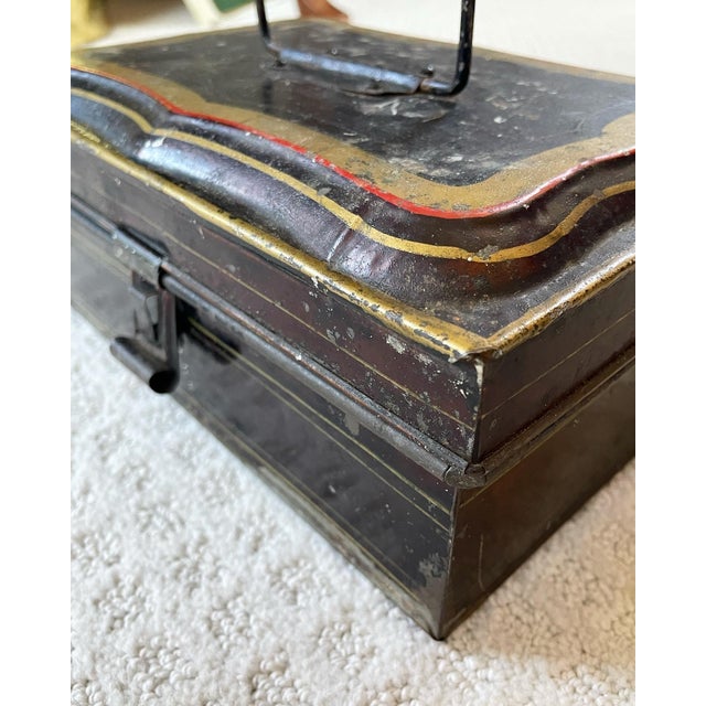 Late 19th Century Toleware Spice Box With 6 Spice Containers | Chairish