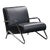 Chrome Leather Lounge Chair | Chairish