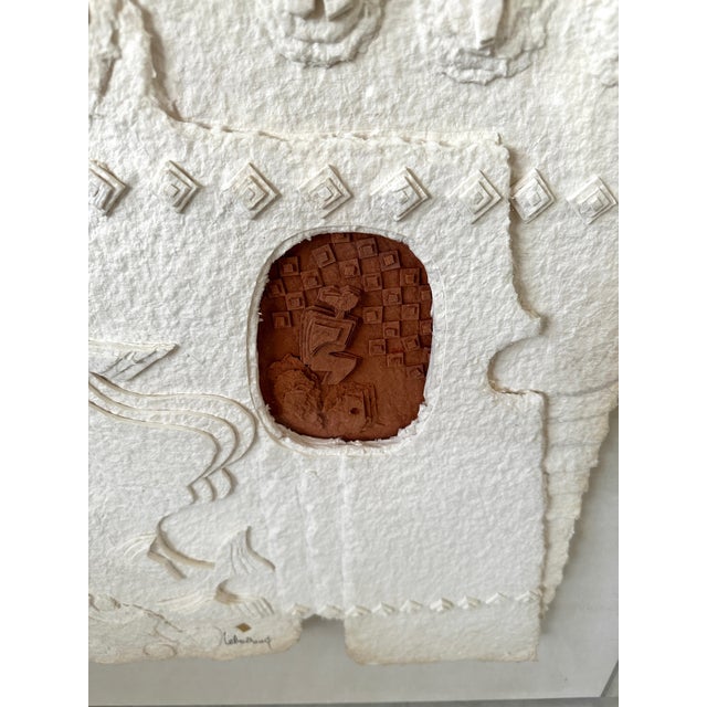 Original Signed Hoi Lebadang Paper Relief Sculpture Framed in ...