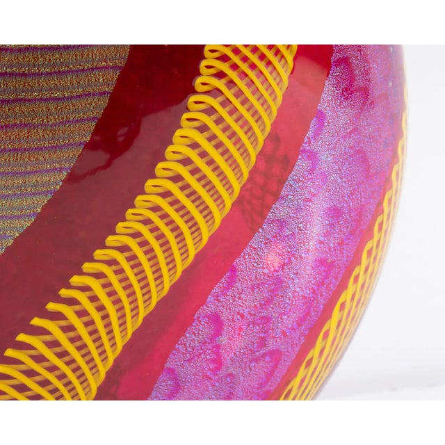 Ken and Ingrid Hanson Signed 2019 Art Glass Vase | Chairish