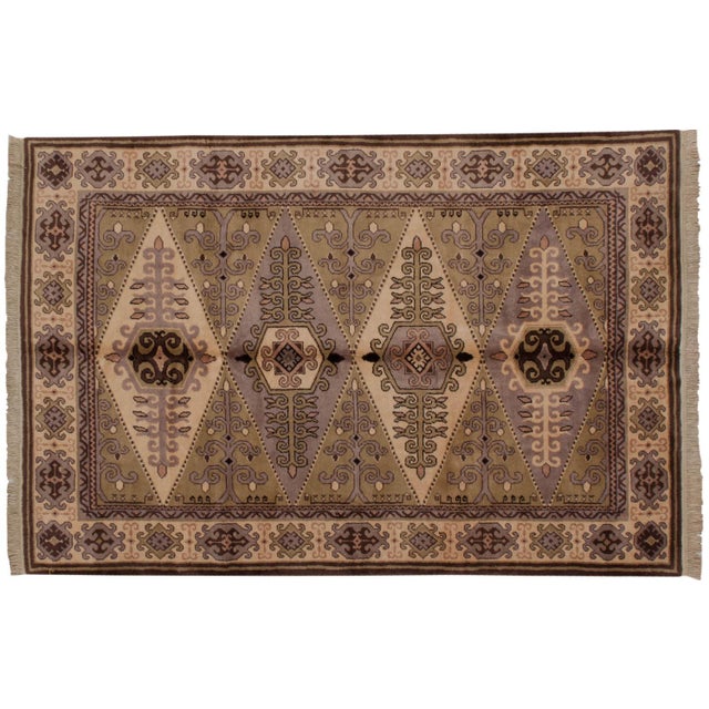 Vintage Siberian Caucasian Design Rug - 5'9" X 8'10" | Chairish