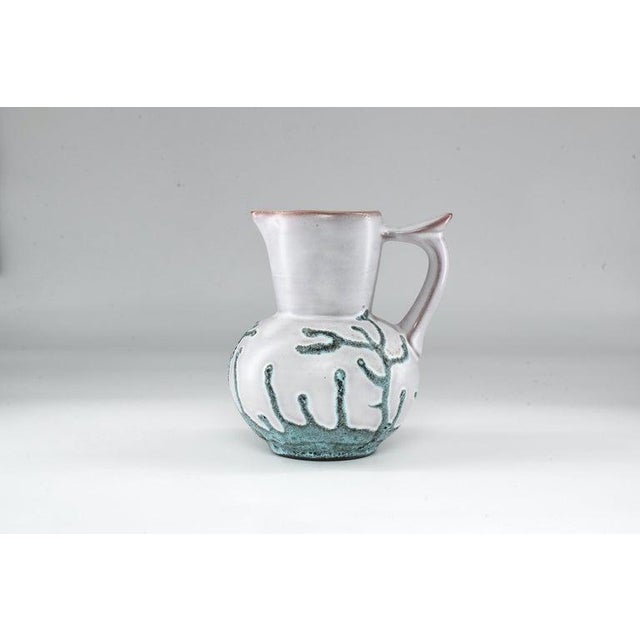 1950s Bruno Dose's for Poterie Du Breuil Signed Ceramic Pitcher | Chairish