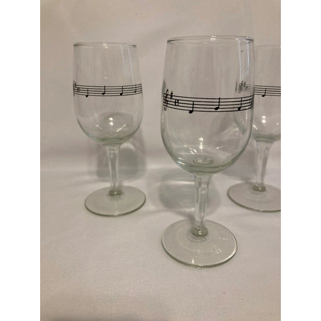Vintage Music Note Wine Glasses Set Of 4 Chairish