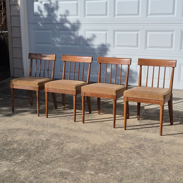 1960s Paul McCobb Style Midcentury Modern Walnut Spindle Back Dining ...