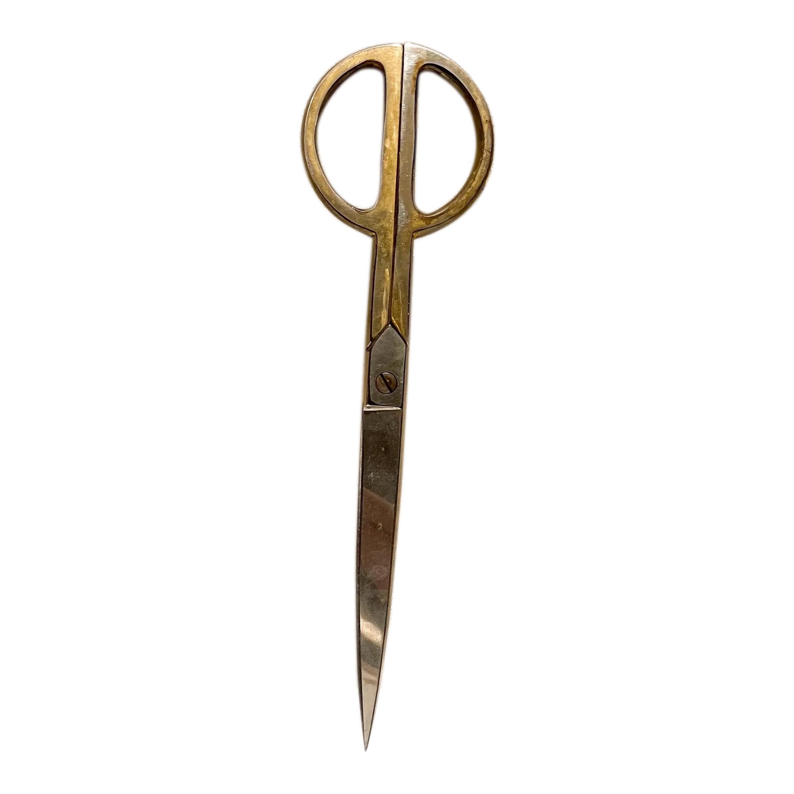 Mid-Century Modern 1960s Sharp Stainless & Brass Scissors | Chairish