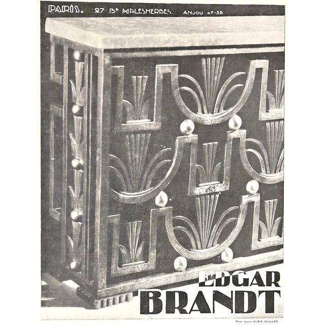 1931 Rare French Art Deco Edgar Brandt Ironworks Design Print, Matted ...