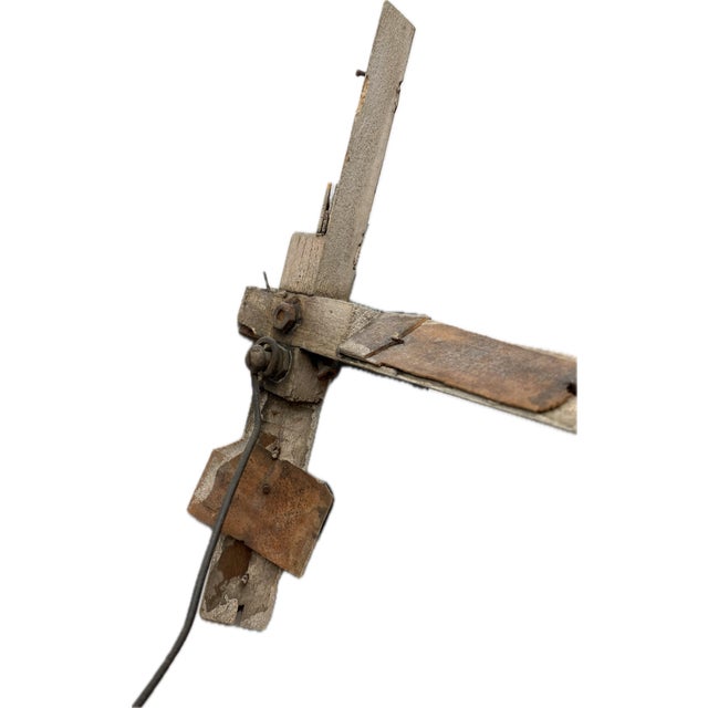 Vintage American Folk Art Whirligig Woodcutter With Windmill, Hand ...