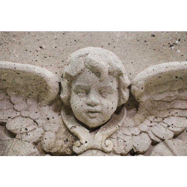 Mid 20th Century High Relief Cast Concrete Angel Architectural Stone ...