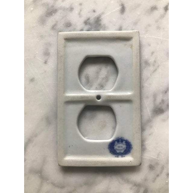 Asian Porcelain “Blue Willow” Light Switch Plate Cover Double Socket ...