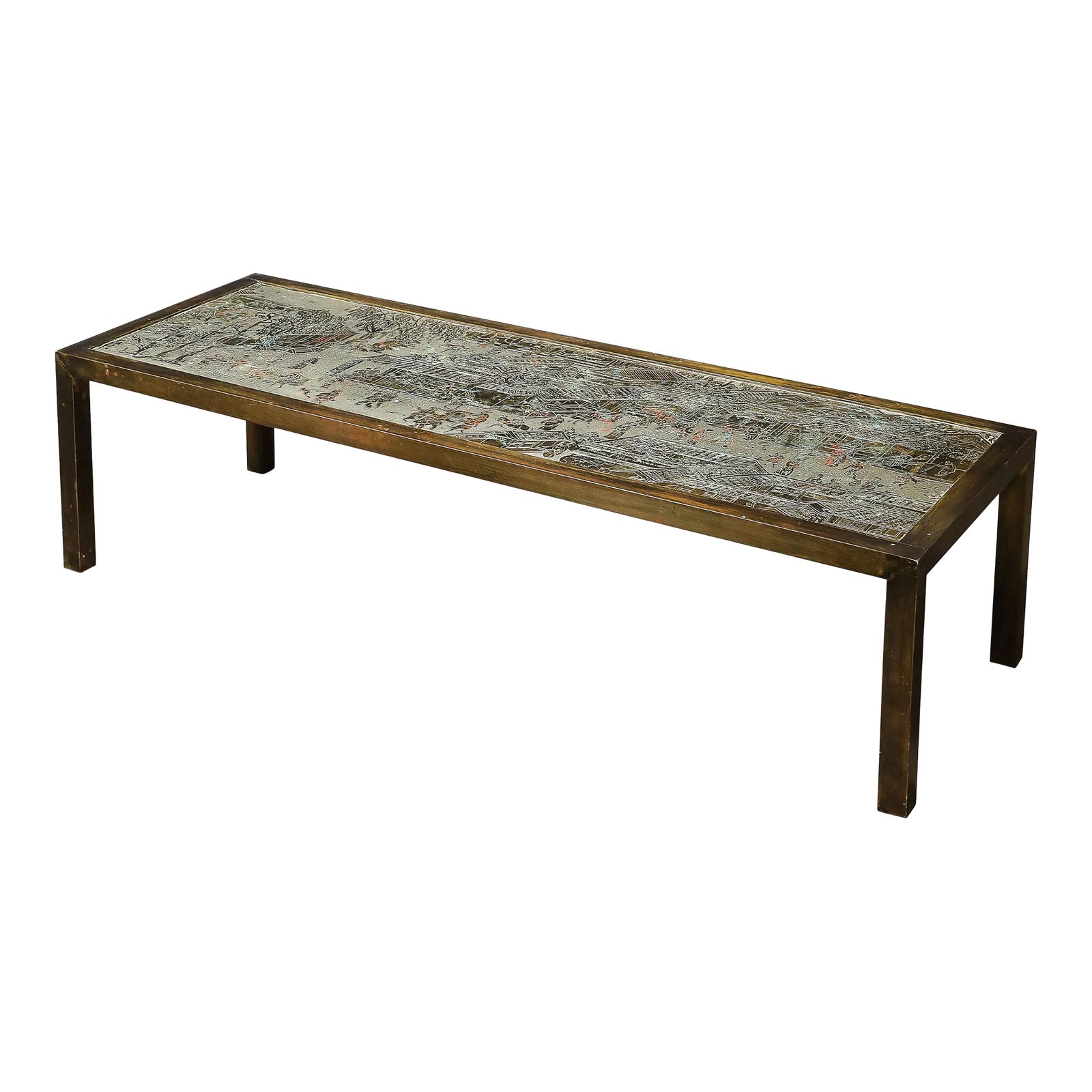 Mid-Century Modern Spring Festival Cocktail Table Signed Philip ...