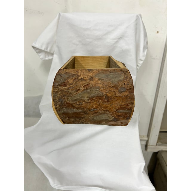 Late 20th Century Tree Bark Box Planter | Chairish