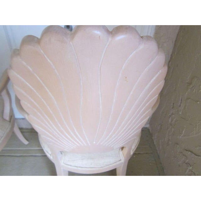 Vintage Venetian Grotto Style Carved Shell Back Dining Arm Chair From ...