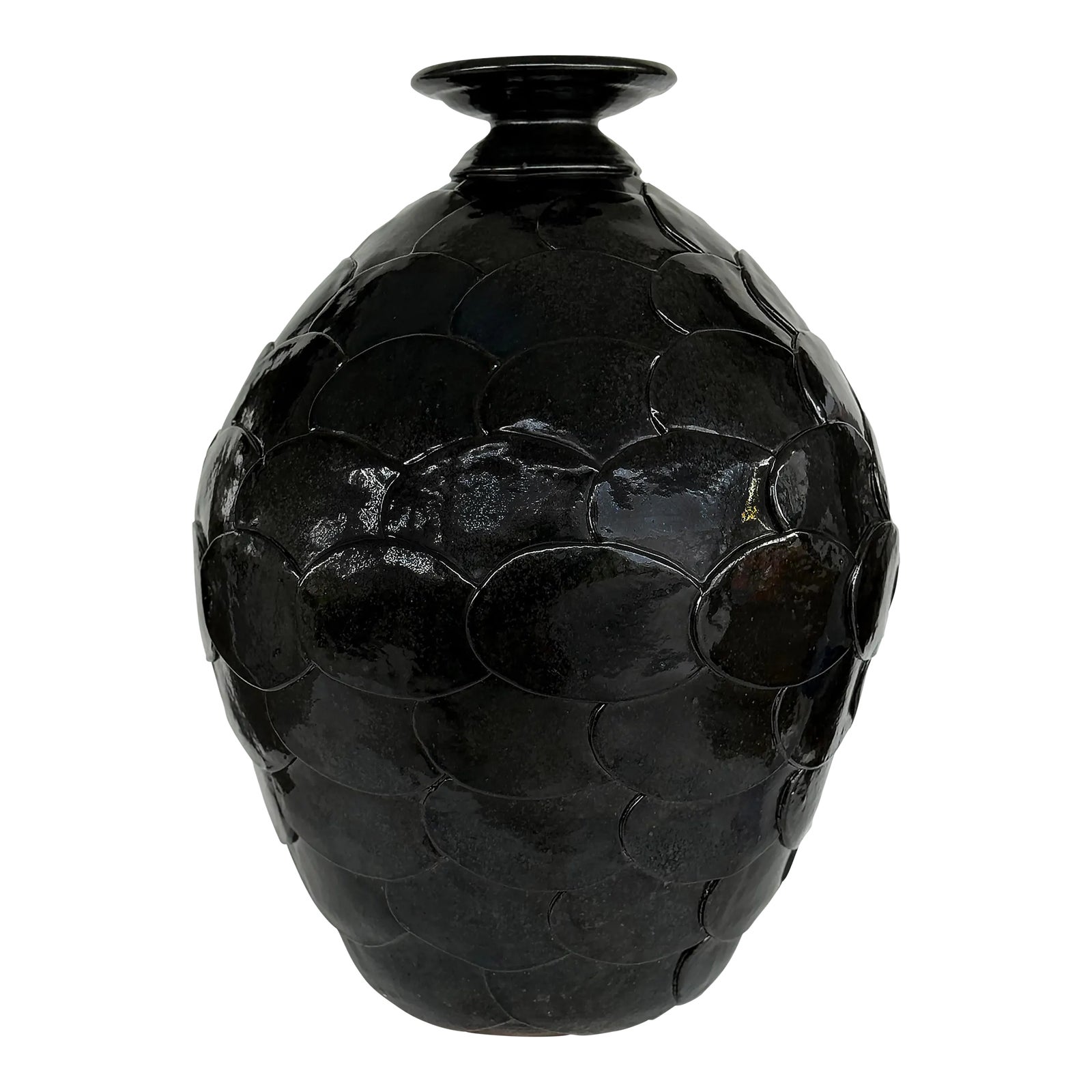 Aleph Hammer Monumental Studio Pottery Terracotta Urn Vase | Chairish