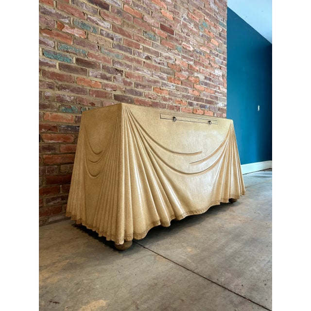 Late 20th Century Leather Clad Trompe L'oeil Console Table by Marge ...