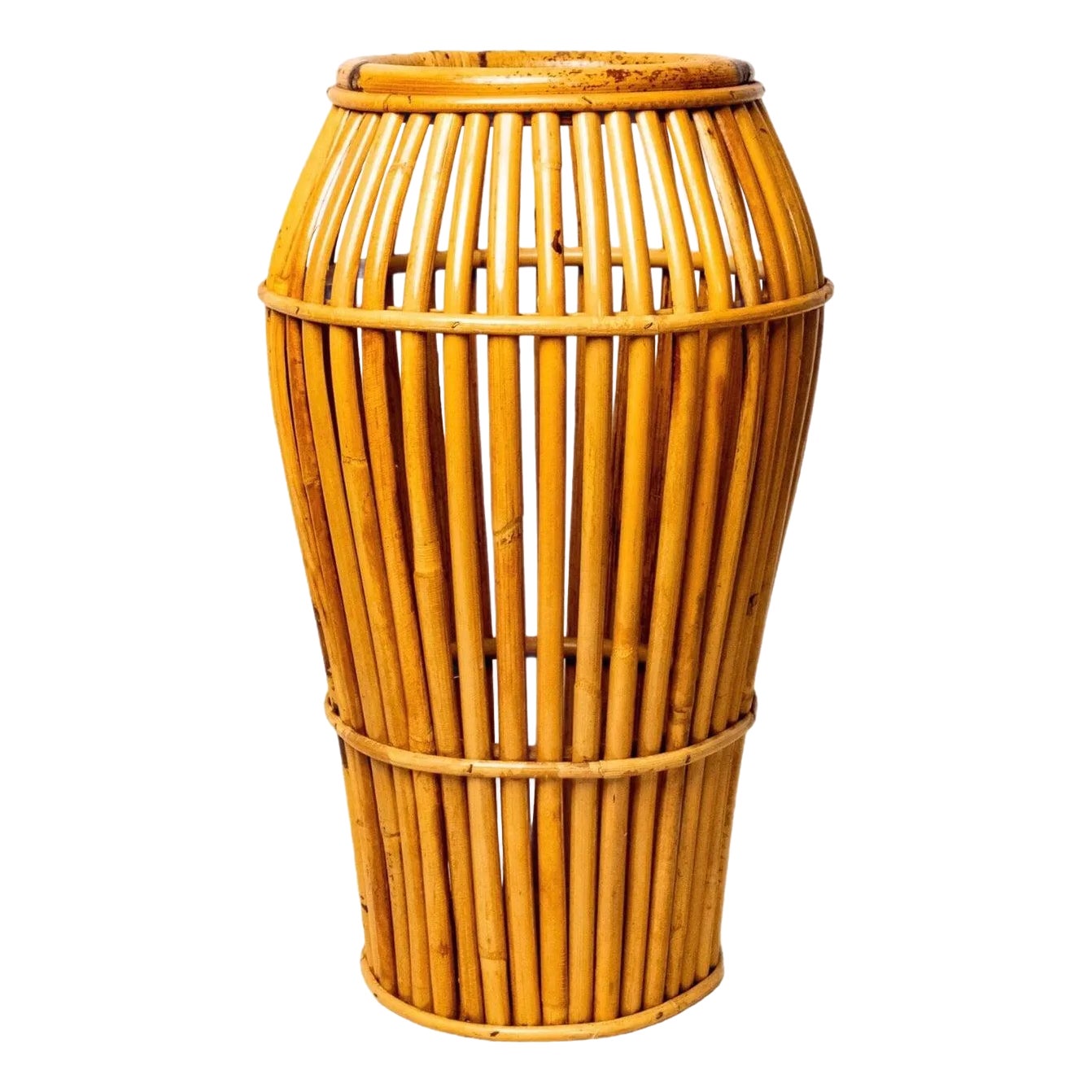 1950's Mid Century Modern Bamboo Umbrella Cane Stand Holder Italy ...