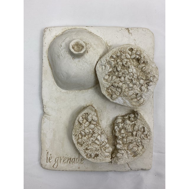 Vintage French Molded Plaster Fruit Plaques, Set of 6 | Chairish