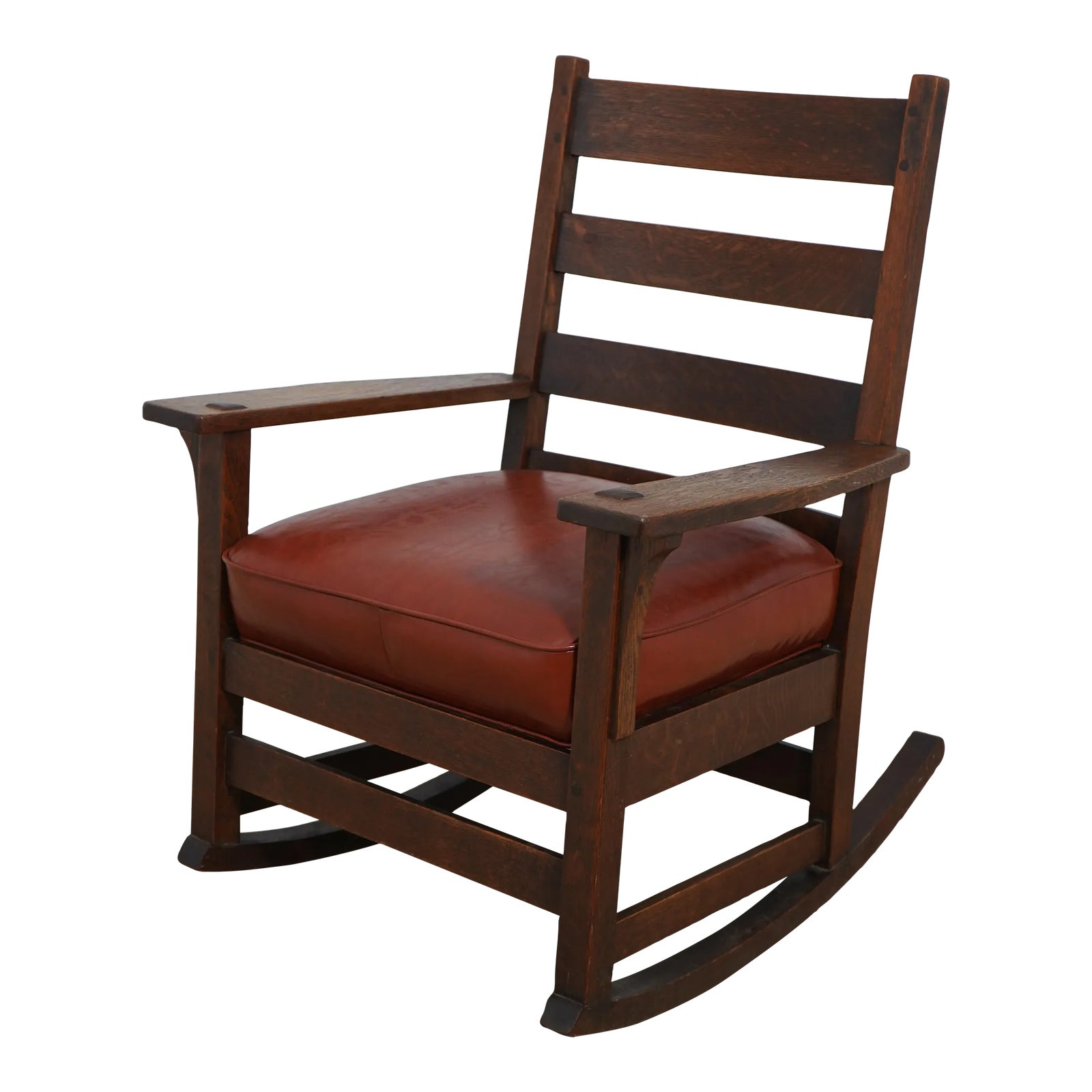 L&jg Stickley Antique Mission Oak Rocker Chair | Chairish