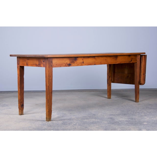 Antique French Farmhouse Rustic European Pine Dining Harvest Table ...