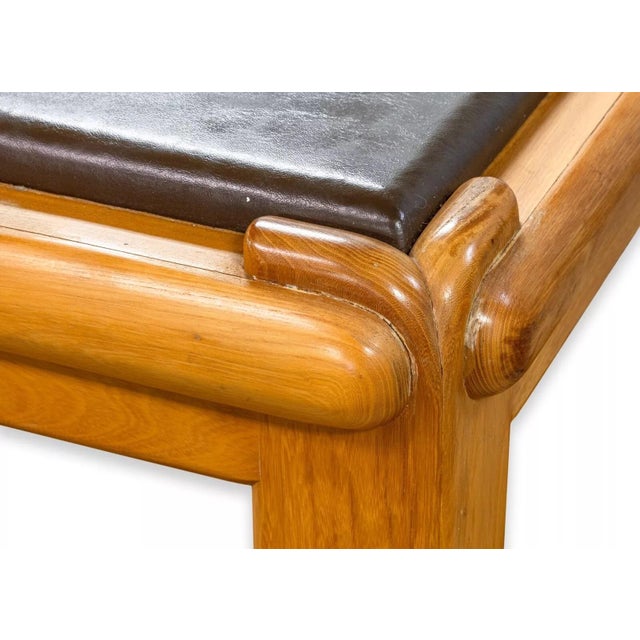 Ralph Rye Table Group for Thonet Solid Elm Frame with Deep Brown Vinyl ...