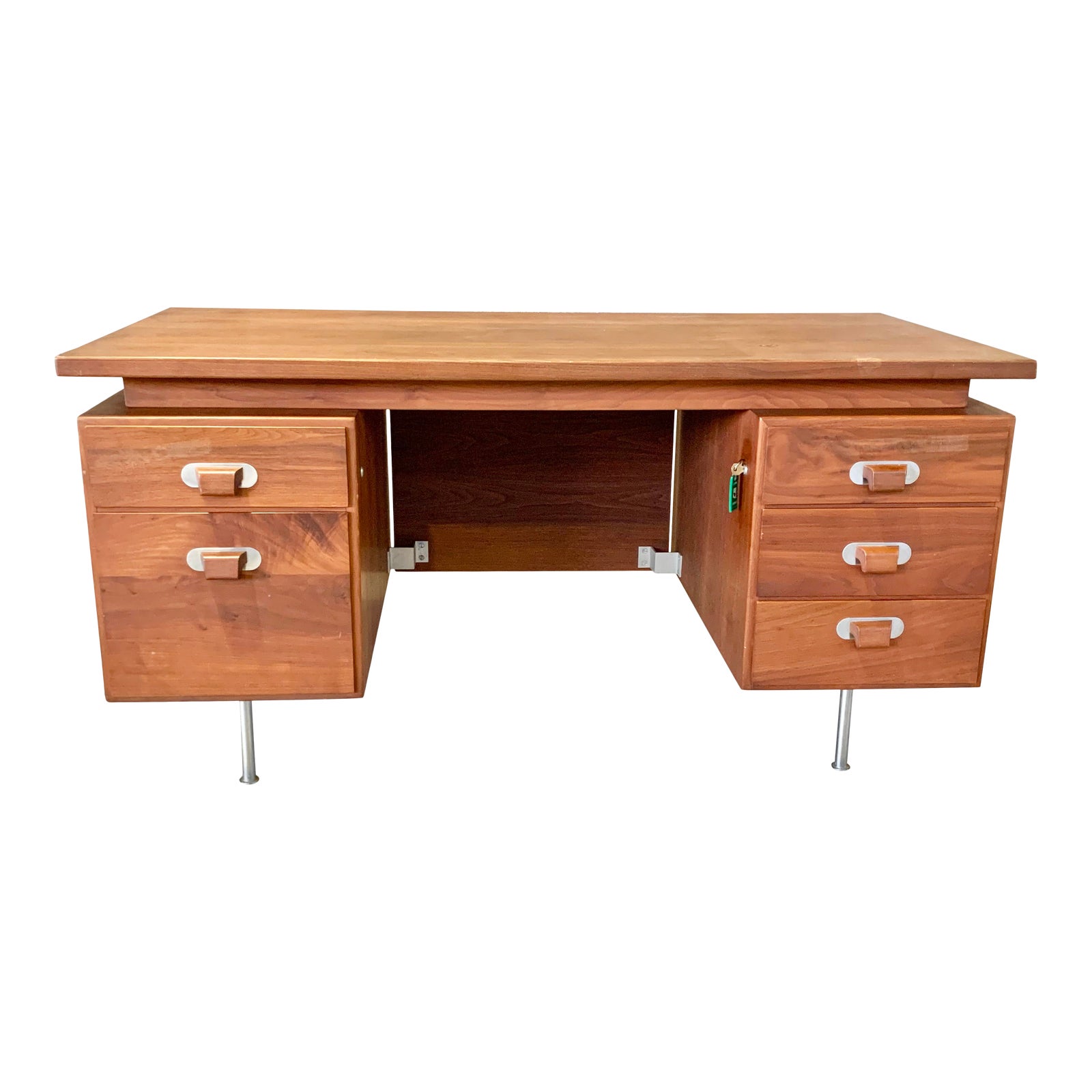 Mid-Century Modern Wood Desk | Chairish