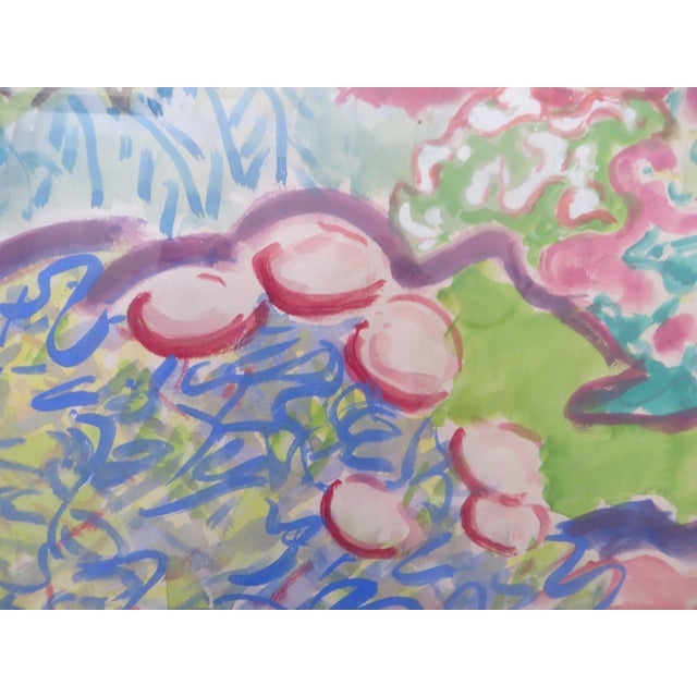 Early 20th Century Gouache Jardin Au Chien Drawing by Paul Mascart ...