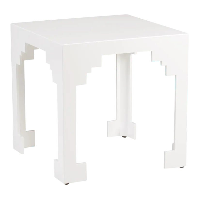 Chelsea House Cut Corner Table in White, Large | Chairish