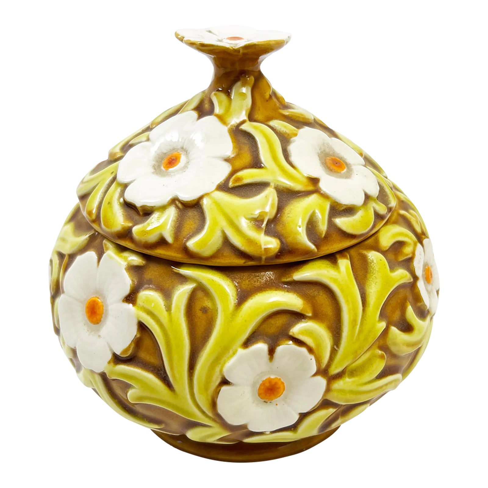 Retro 1970's Fred Roberts Japanese Ceramic Lidded Floral Canister ...