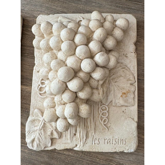 French Provencal Plaster Wall Plaque, Pair | Chairish