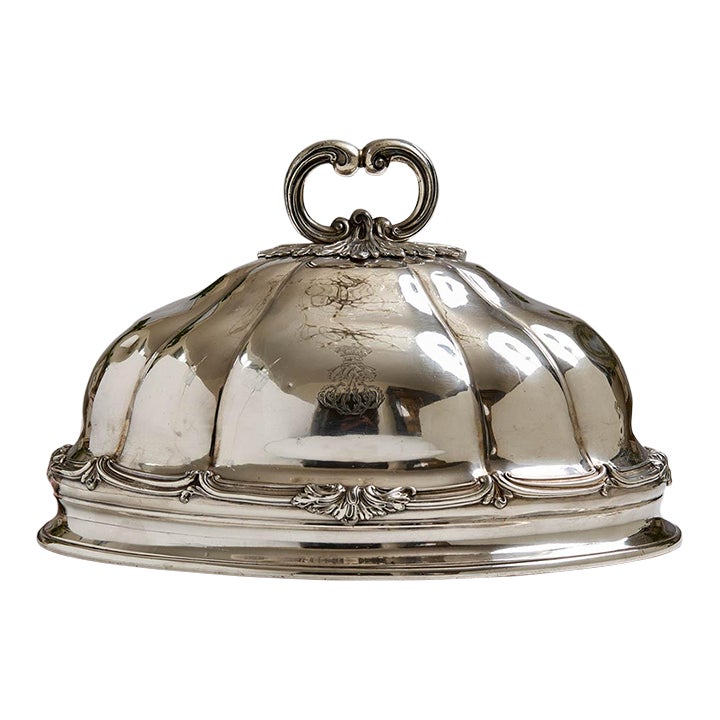 Antique English Sheffield Crested Silver Plate Food Cover | Chairish