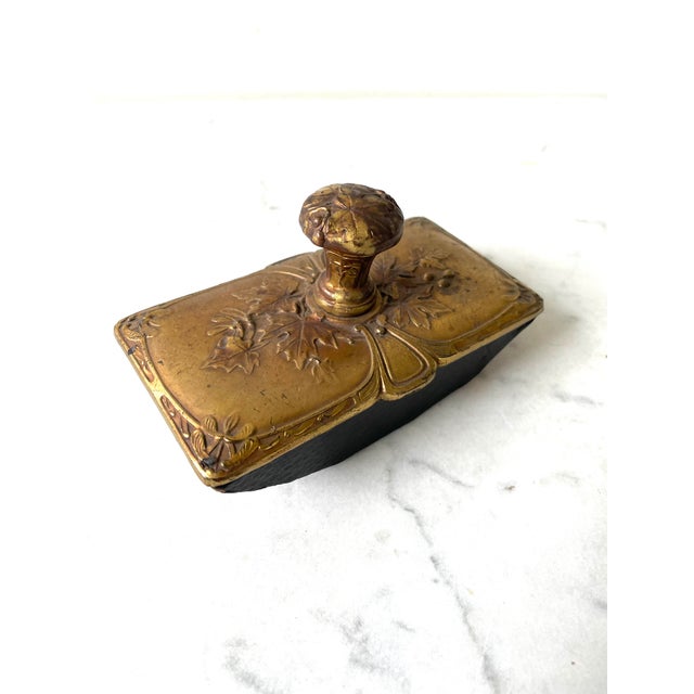Art Nouveau Bronze Rocking Ink Blotter | Chairish