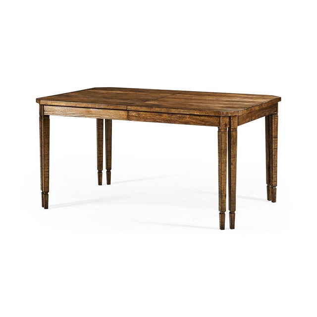 Rustic Country Walnut Extension Dining Table | Chairish