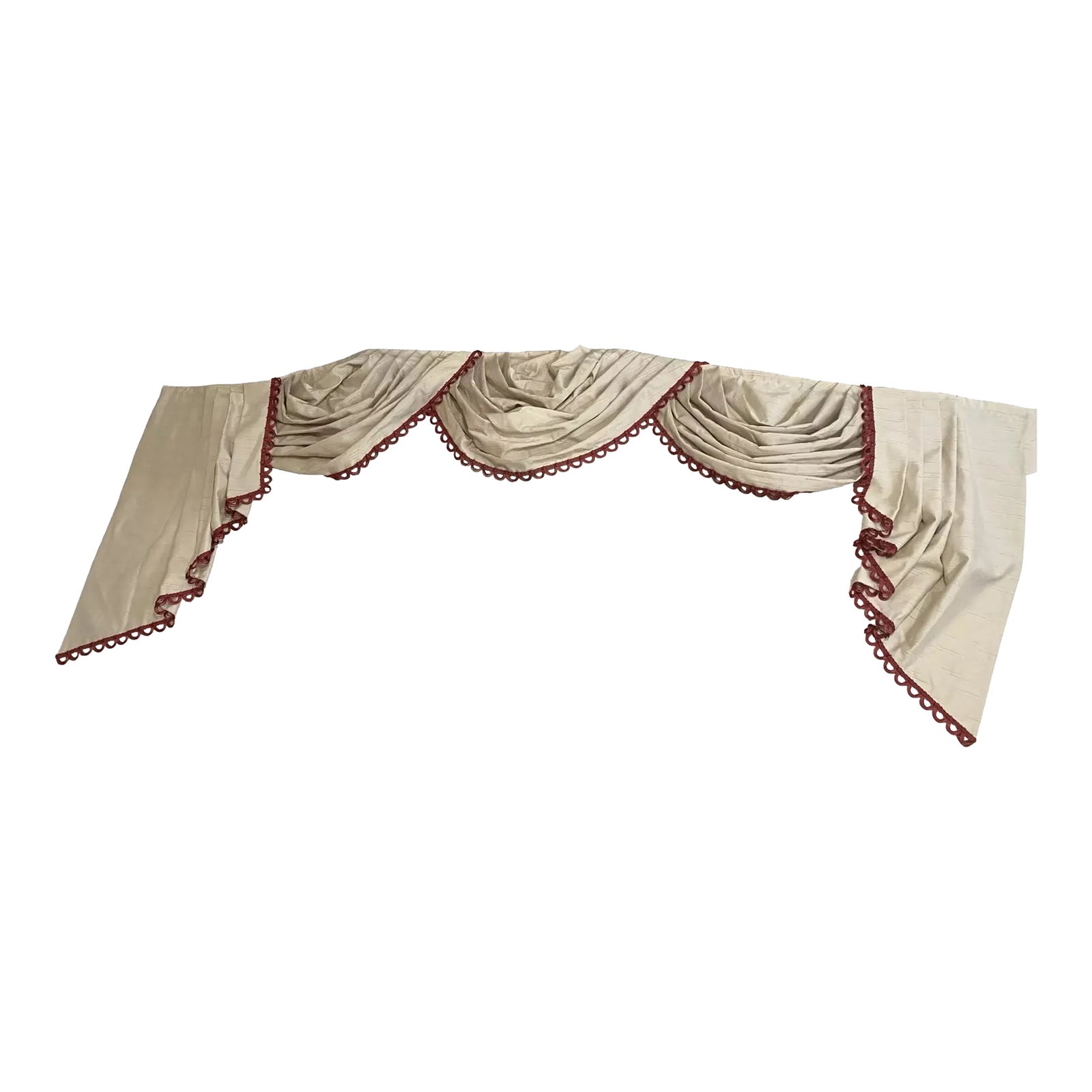 Vintage European Style Curtain Valance Handmade Waterfall Triple Swag ...