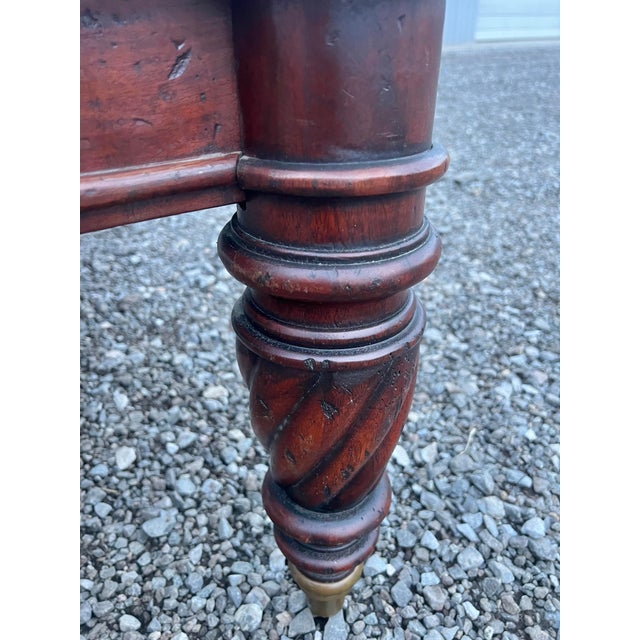 Solid Mahogany Rustic Carved Leg Coffee Table - Attributed to Milling ...