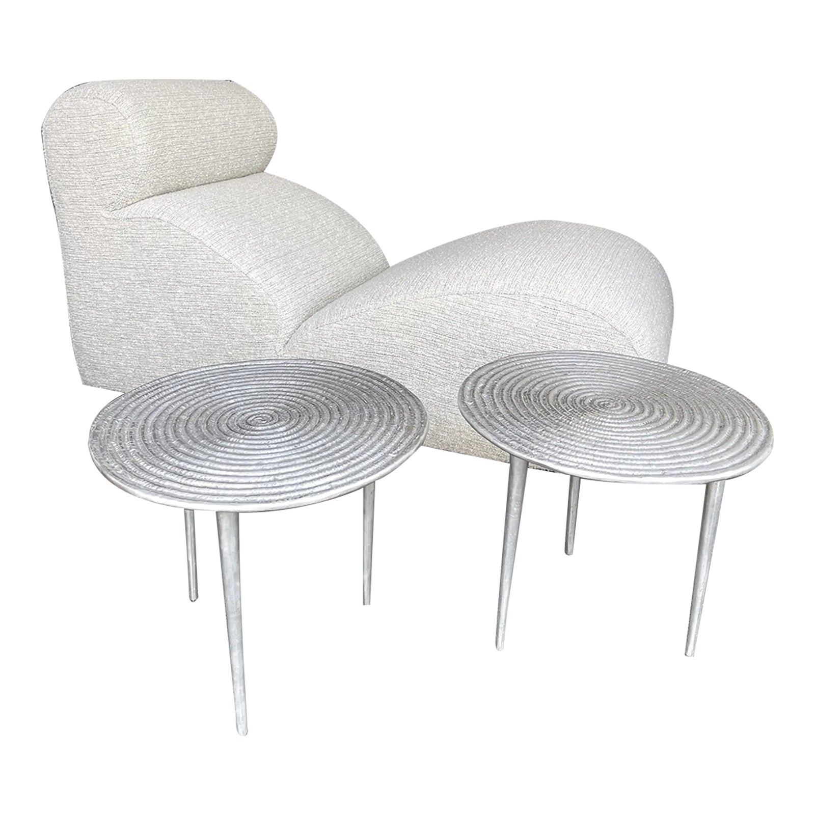 1990s Vintage Cast Metal Side Tables - a Pair | Chairish