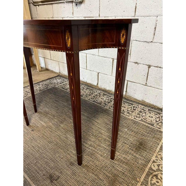 Stickley Furniture Federal Style Mahogany Inlaid Console Table. | Chairish