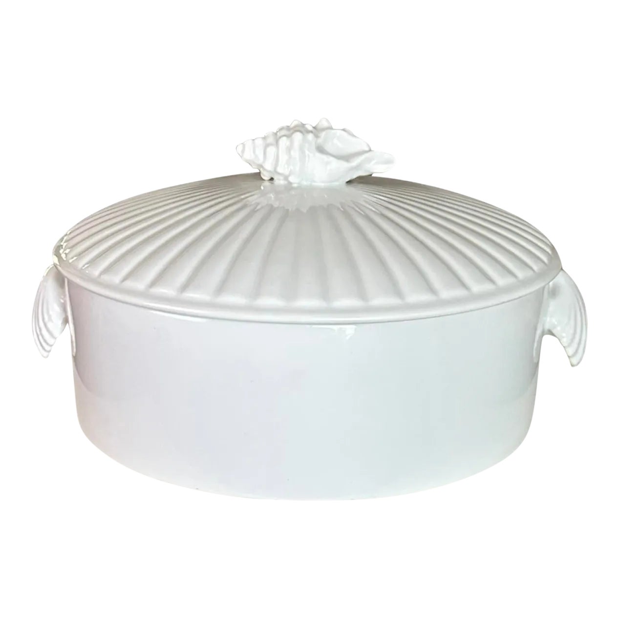 Vintage White Porcelain Conch & Clam Shell / Clamshell Nautical ...