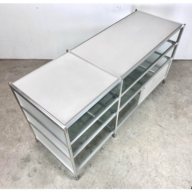 1990’s Modern Sec Shelf Storage System Credenza / Media Cabinet by ...