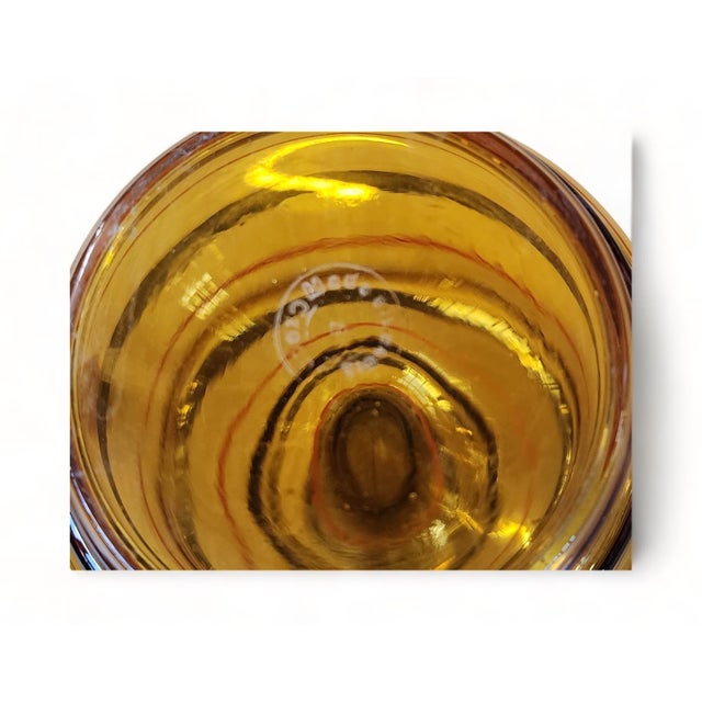 Vintage Mid Century Amber Colored Bohemian Czechoslovakian Decanter ...