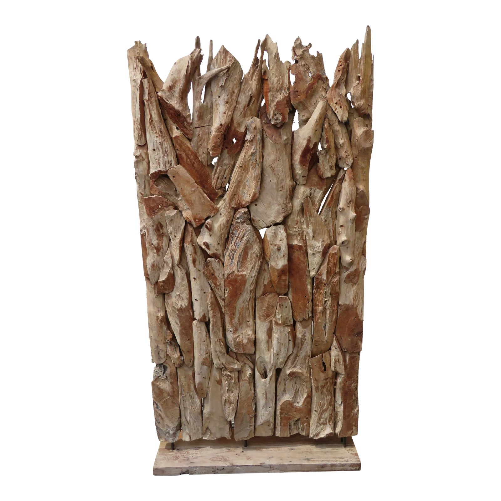 Modern Rustic Driftwood Natural Wood Wall Panel | Chairish