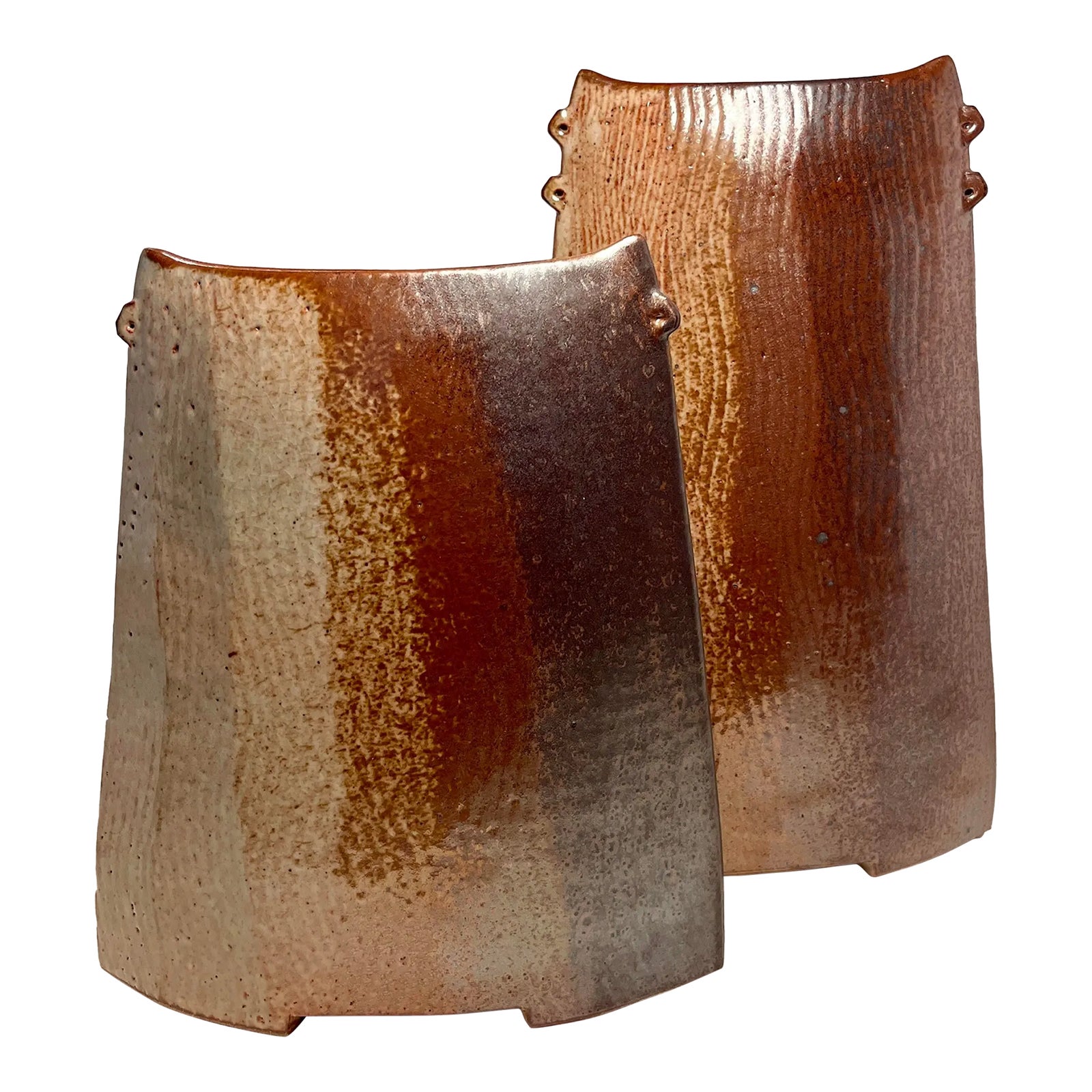 Set of Two Vintage Bruno Kark California Studio Pottery Stoneware Vases ...