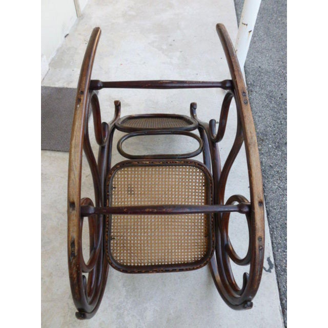 Original Condition Signed Thonet Bentwood Rocker Circa 1896 | Chairish