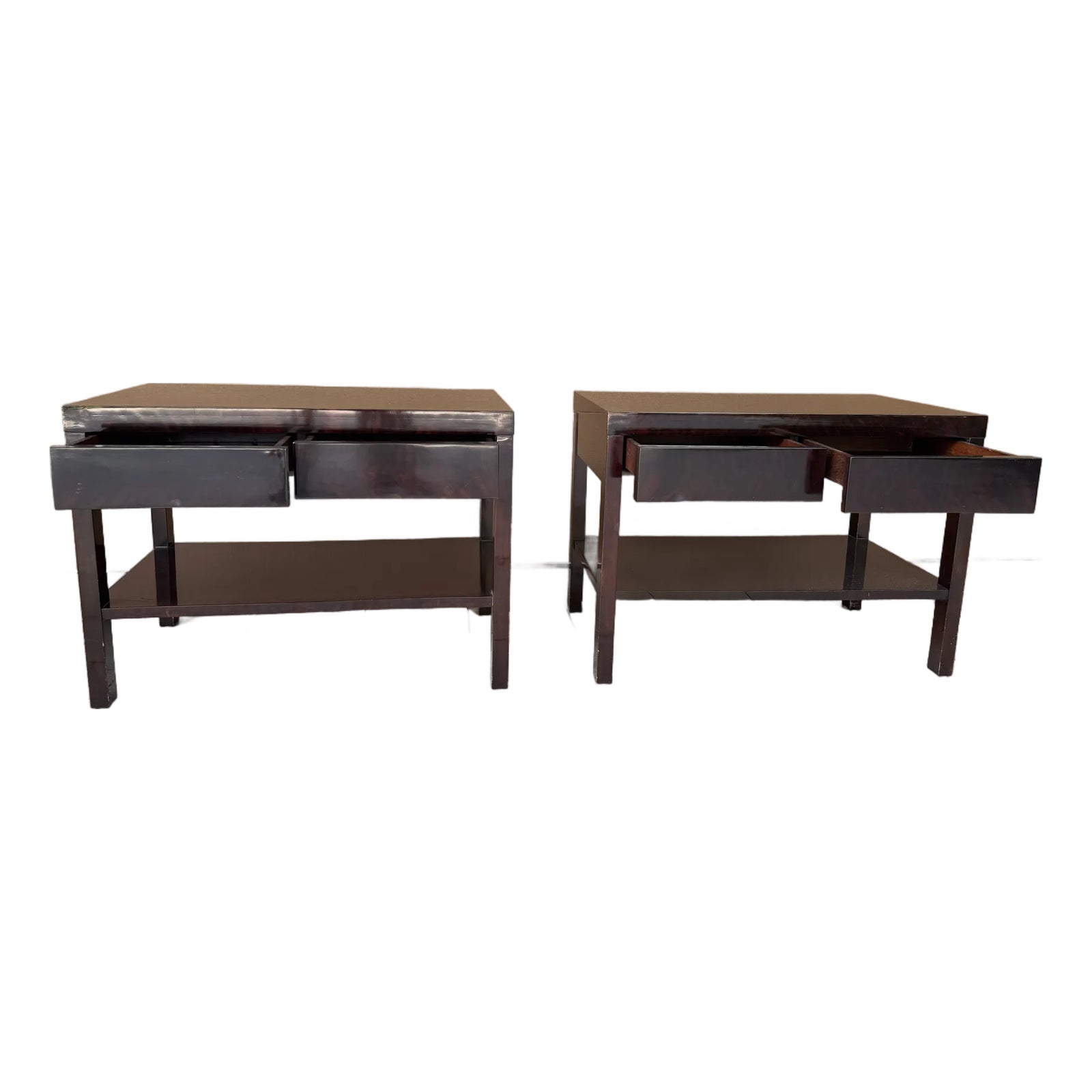 Contemporary Set of Night Tables | Chairish