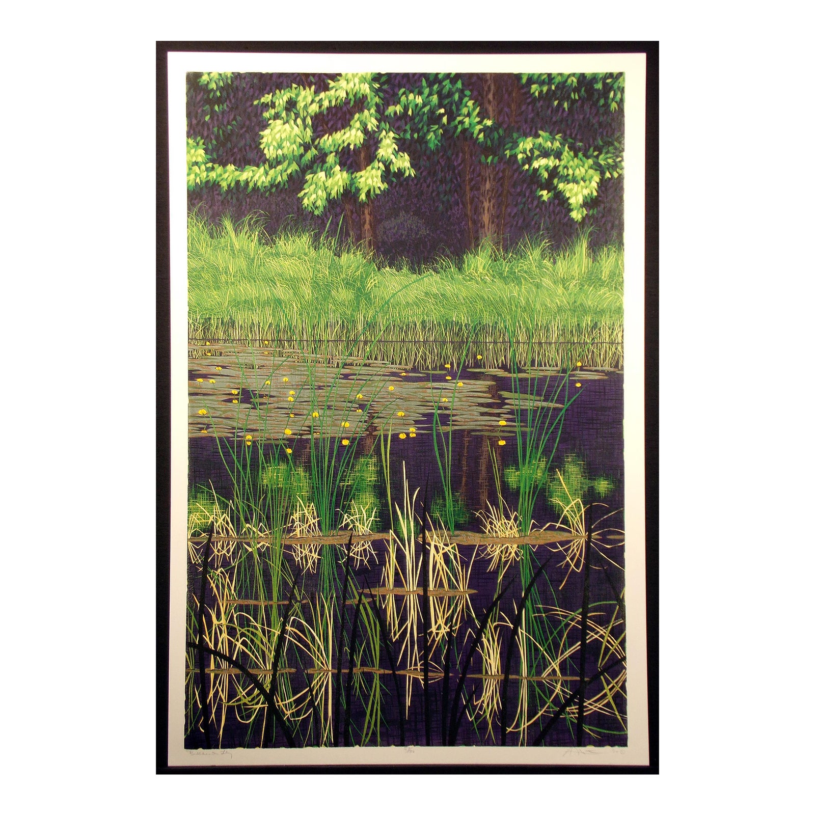 Gordon Mortensen "Bullhead Lily" Signed & Numbered Woodcut Art Print ...