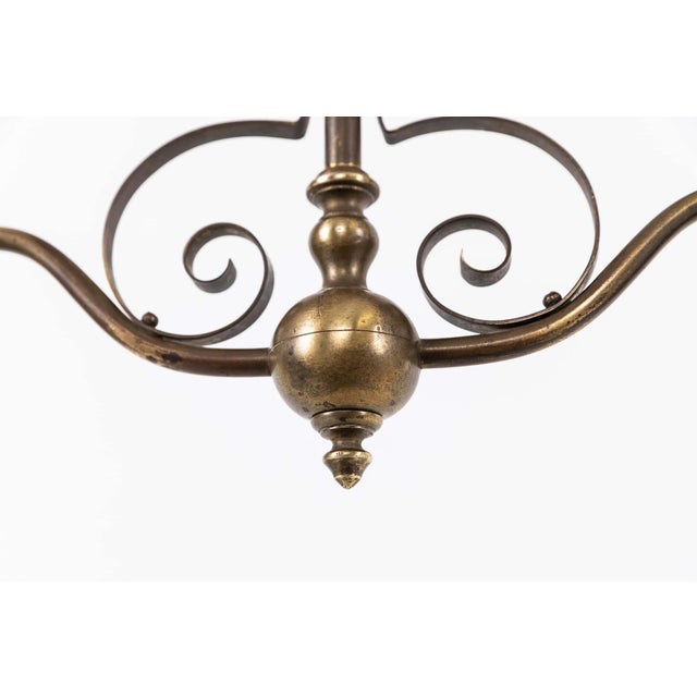 Two-Branch Brass Electrolier Pendant Light, 1920s | Chairish