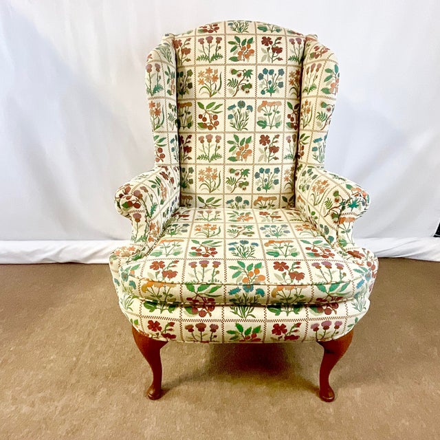 Vintage Traditional Arts & Crafts Ethan Allen Wingback Chair.. | Chairish